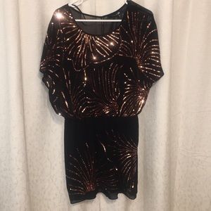 Forever 21 | Dresses | Cute Holiday Or Clubbing Copper Sequined Dress ...